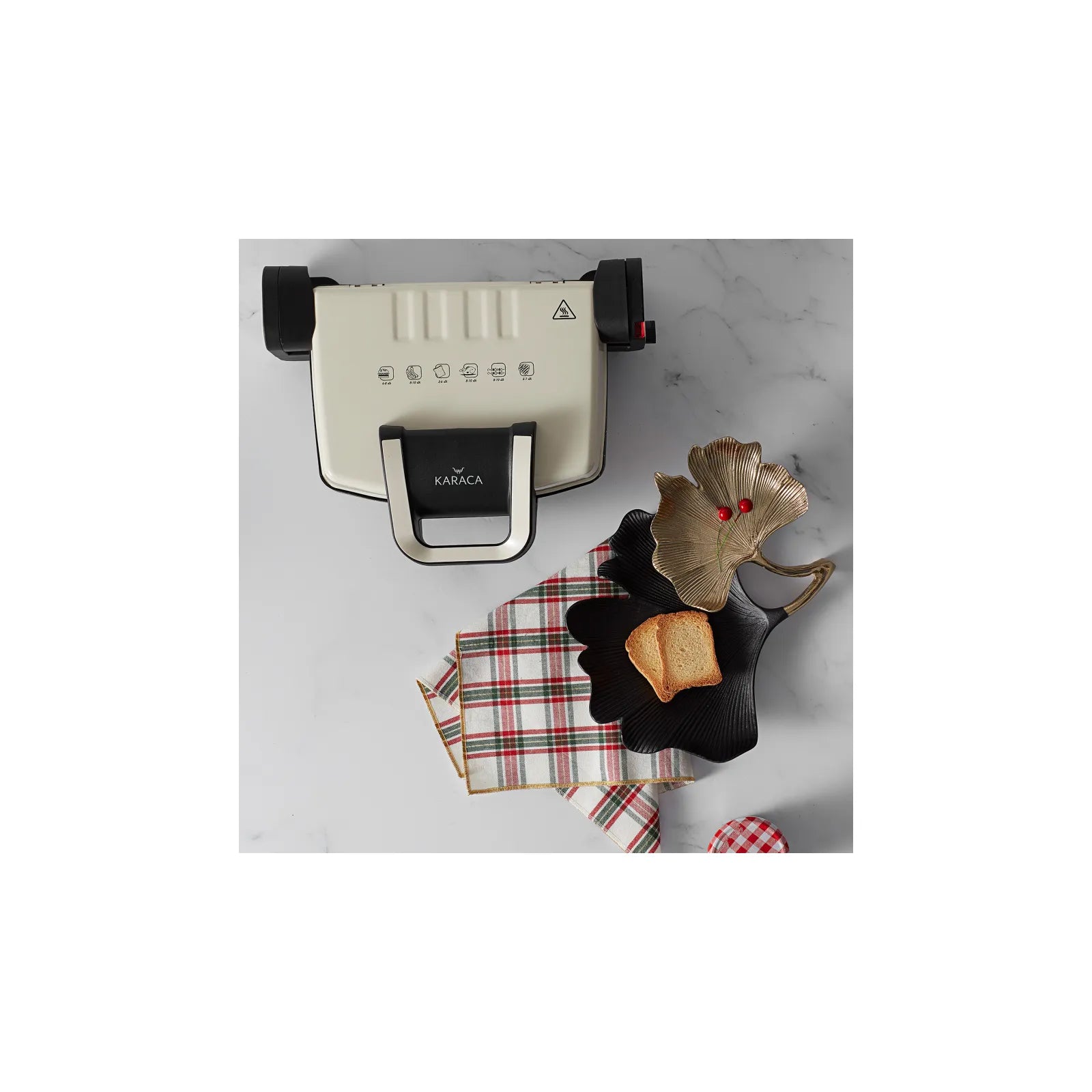 Karaca Future Granite Toaster Cream 1800W