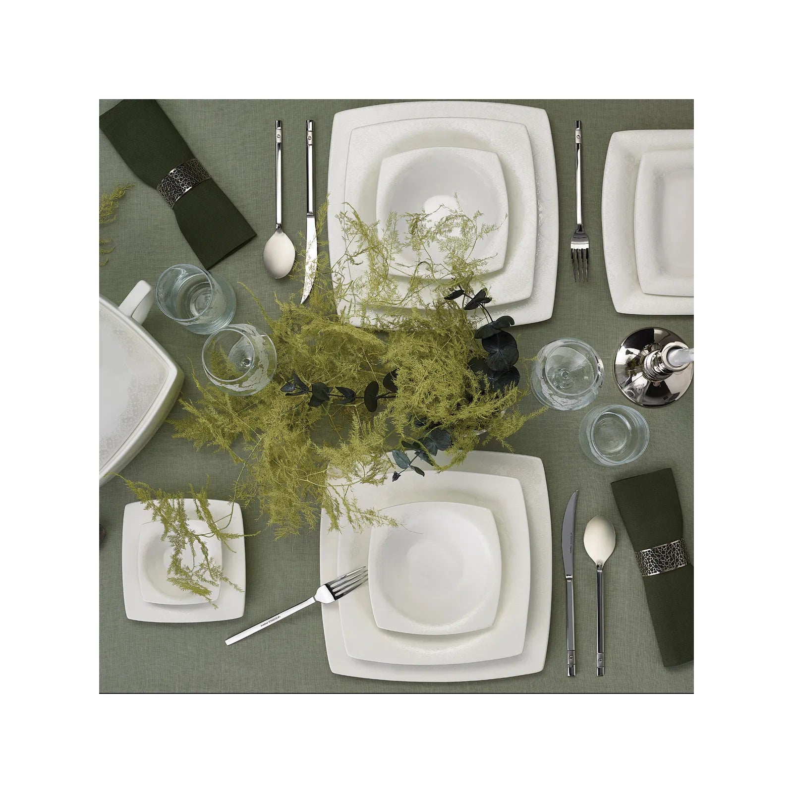 Karaca Fine Pearl Melita 62 Pieces Pearl Dinnerware Set for 12 Persons