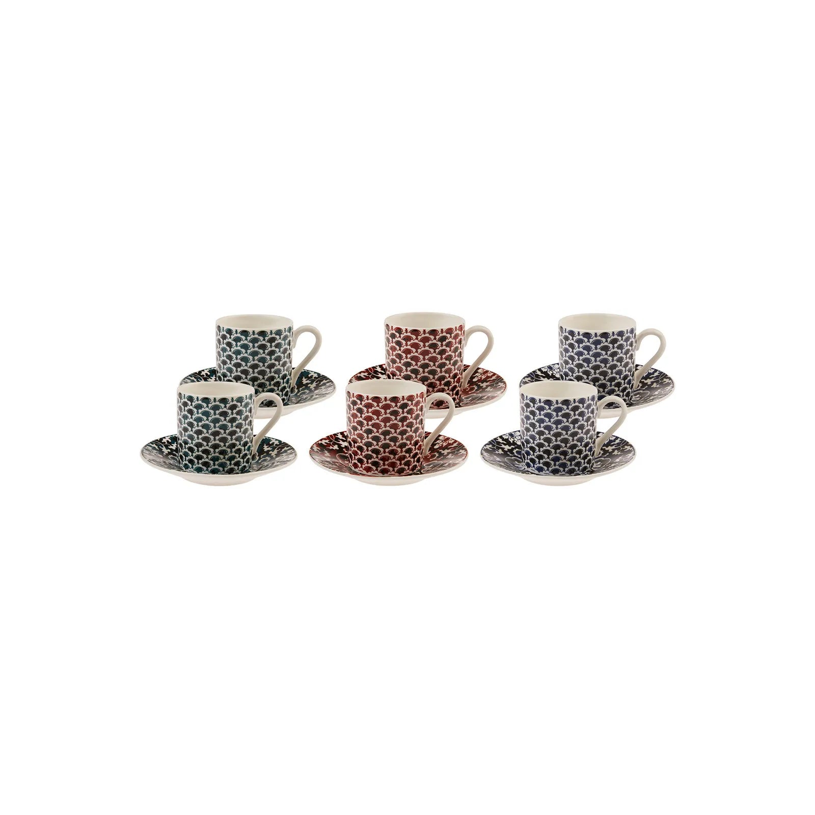 Karaca Leny Coloured 6 Person Coffee Cup Set