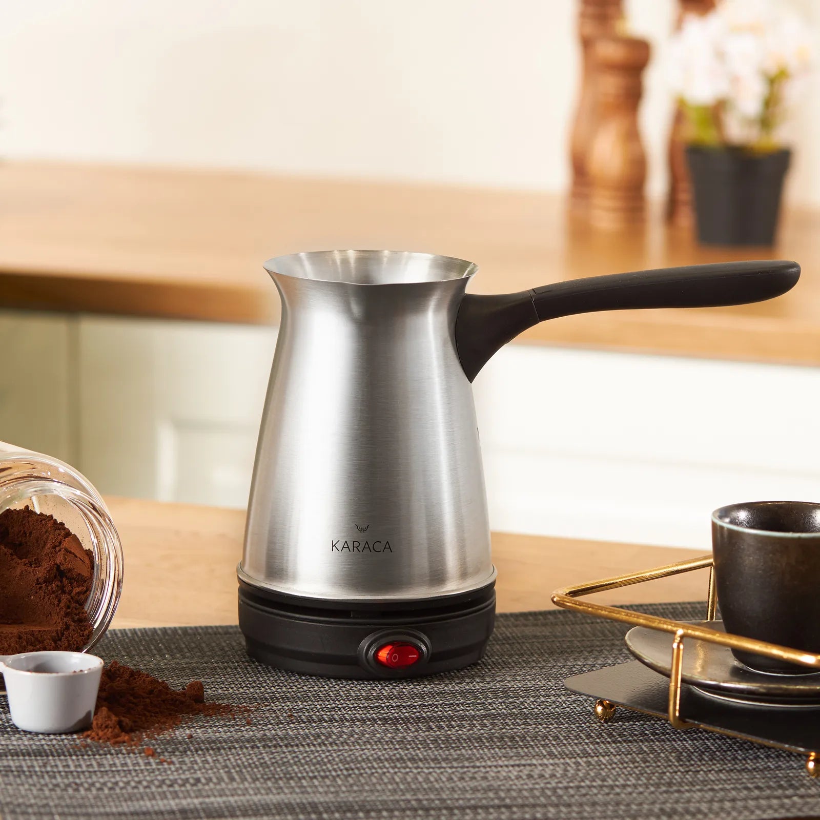 Karaca Steel Electrical Turkish Mocha Pot Inox