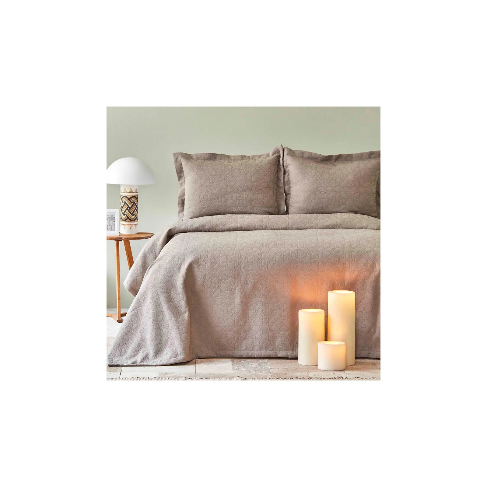 Karaca Home Back To Basic Mink Double Bedspread Set