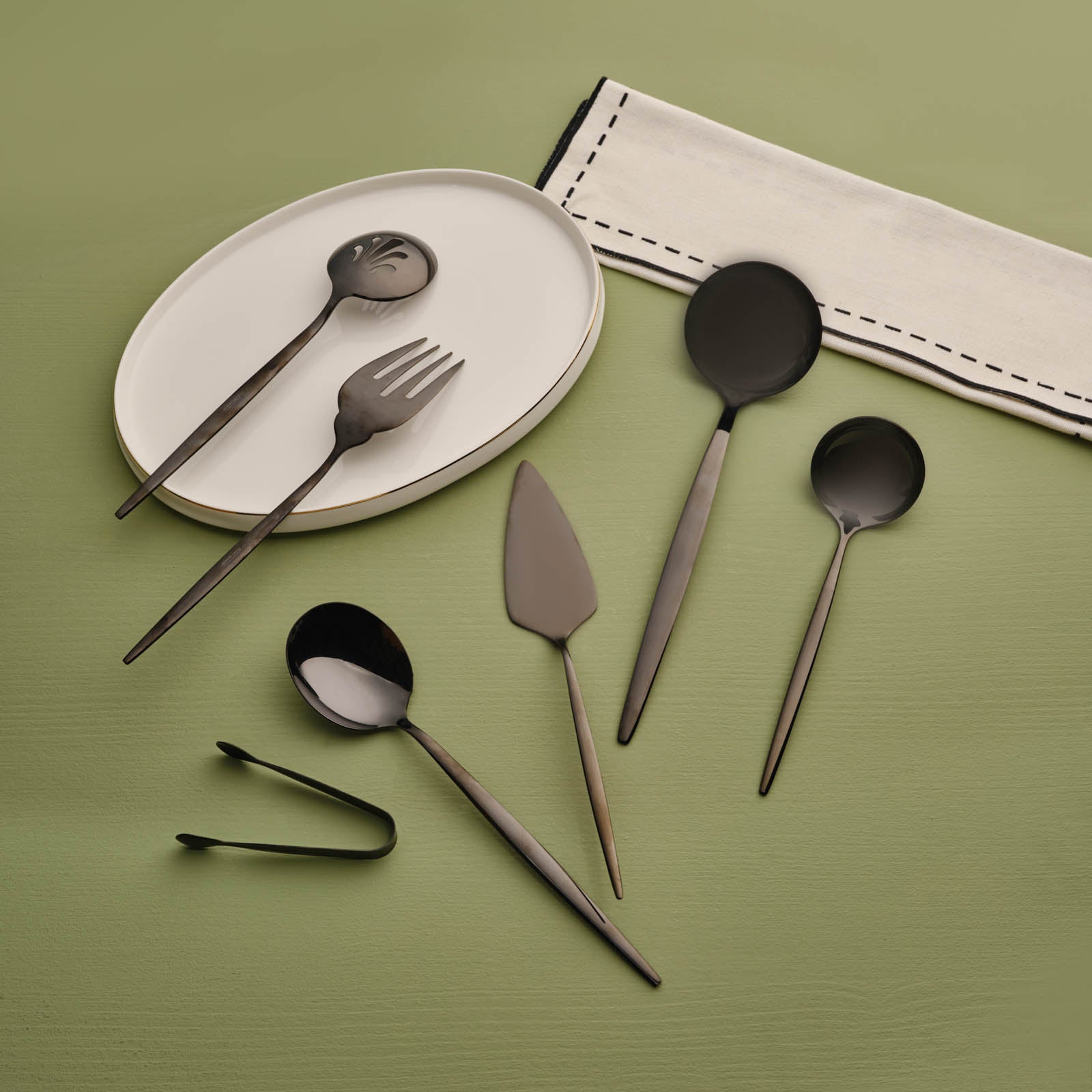 Karaca Orion Black 7-Piece Serving Set