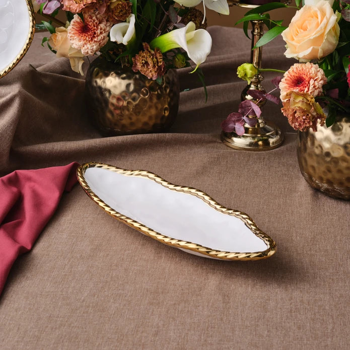 Karaca Goldest Oval Plate 35 Cm