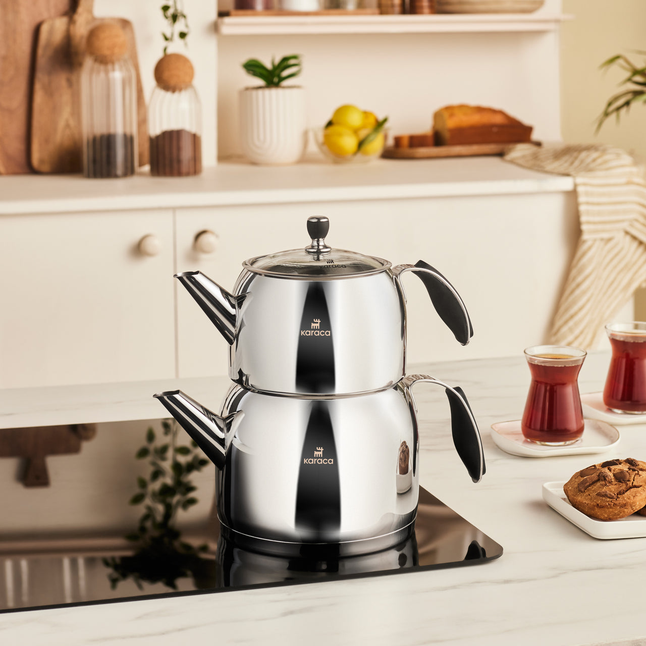 Karaca Stelly Tea Pot Set