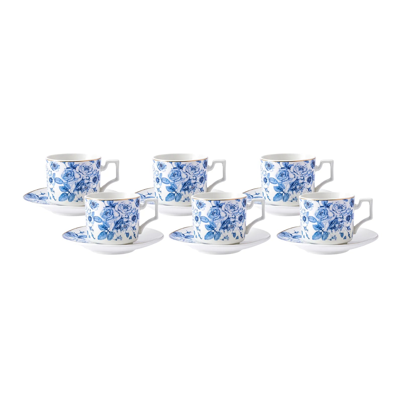 Karaca Magnolia Coffee Cup Set for 6 Person 100 ml