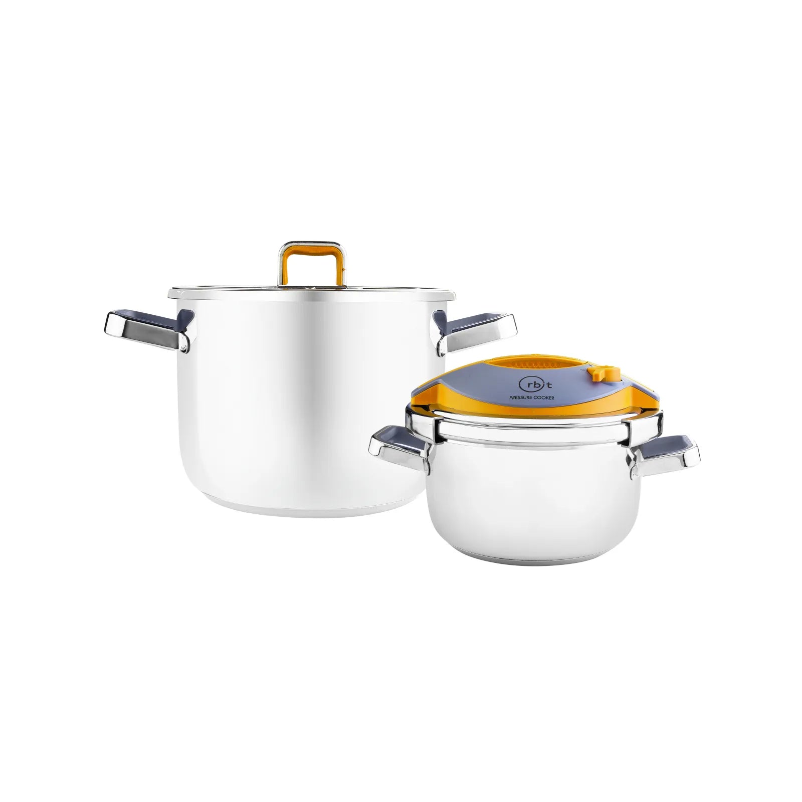 Karaca Orbit Yellow Pressure Cooker Set 4+6 Liter