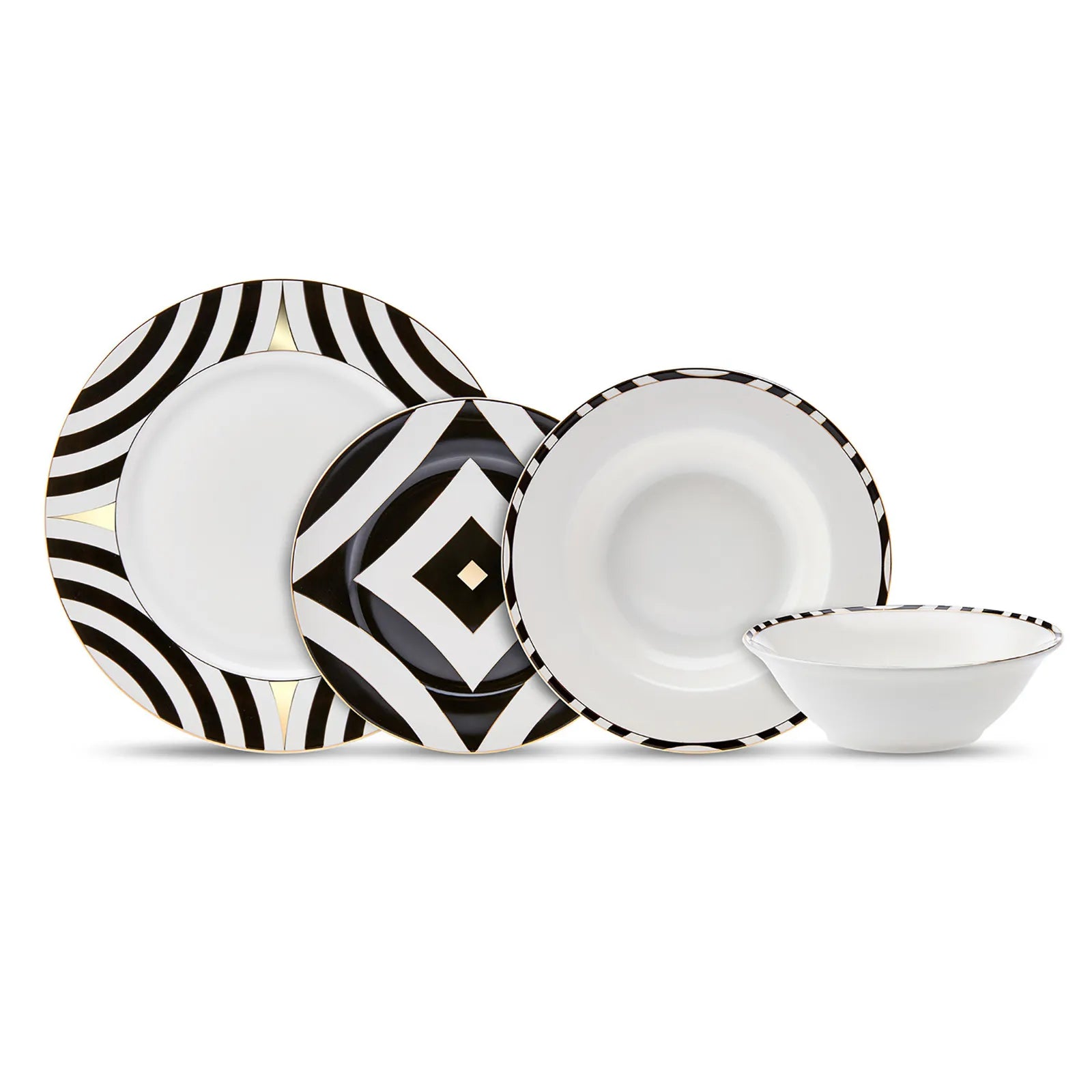 Karaca Roll 24-Piece Porcelain Dinnerware Set for 6