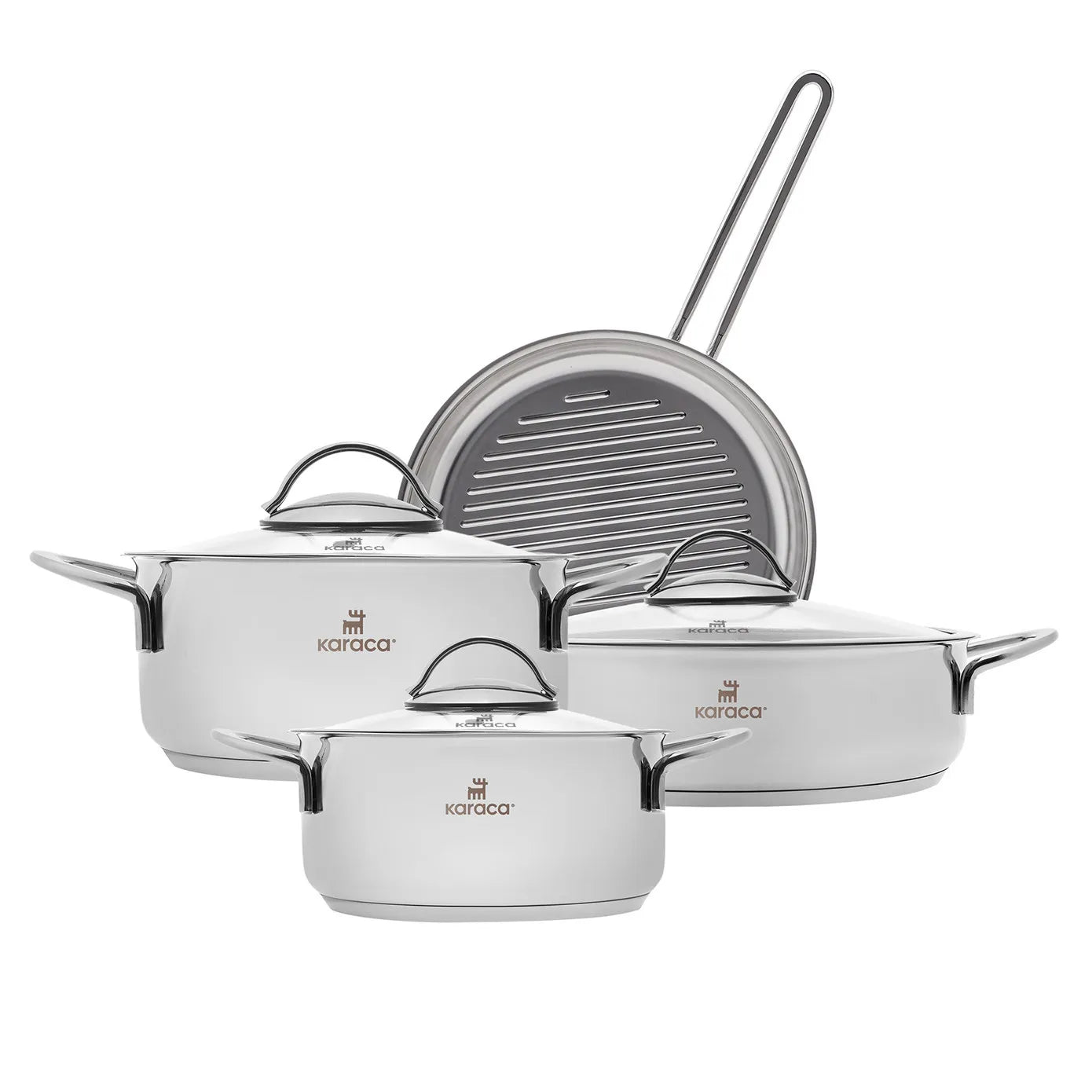 Karaca Aden 7-Piece Steel Cookware Set