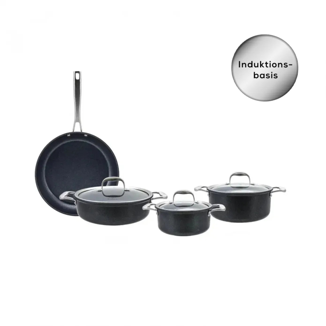 Karaca Bio Diamond Pro 7 Piece Cookware Set with Induction Base