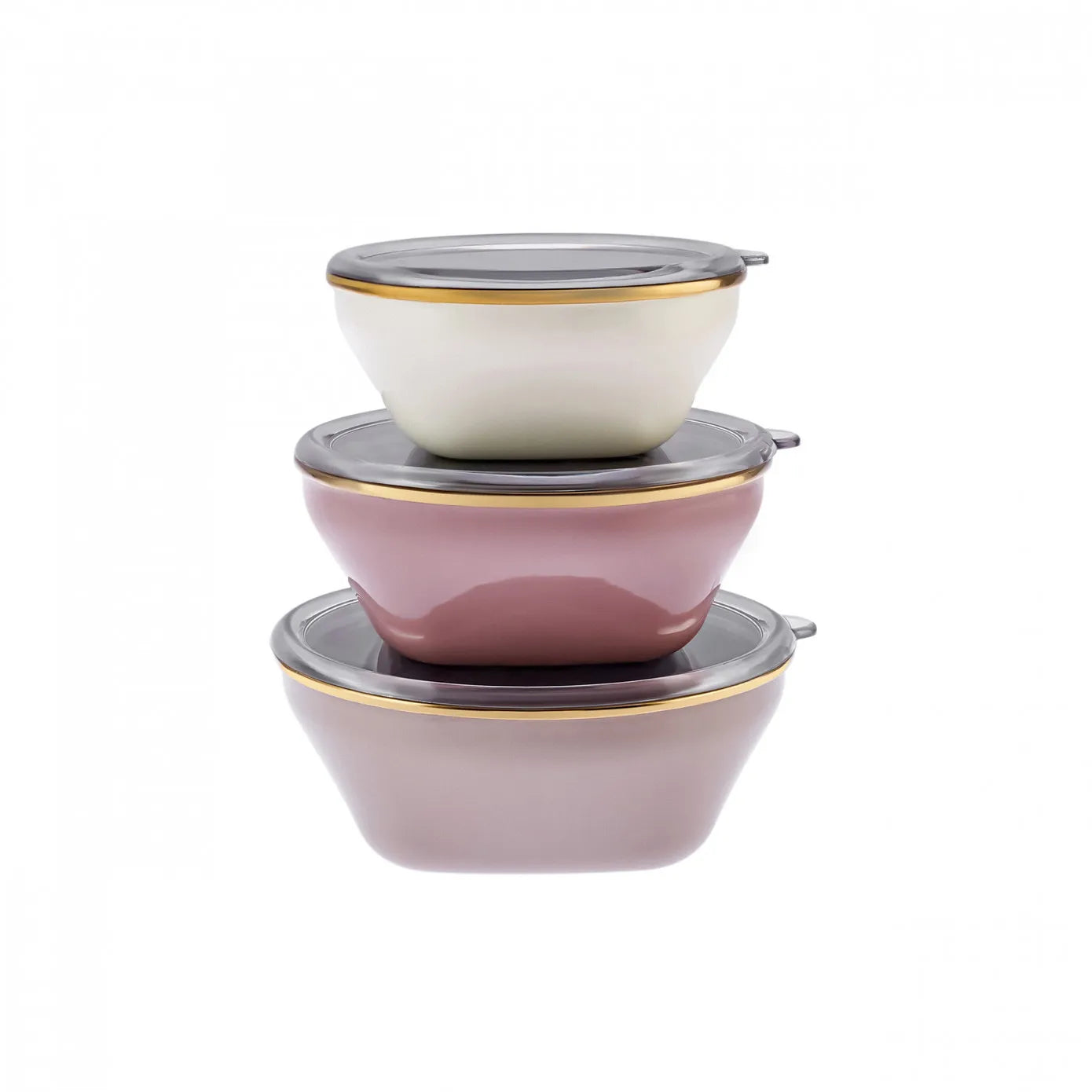 Karaca Fancy Store/Warm Soft Enamelled Storage Container Set,3-piece