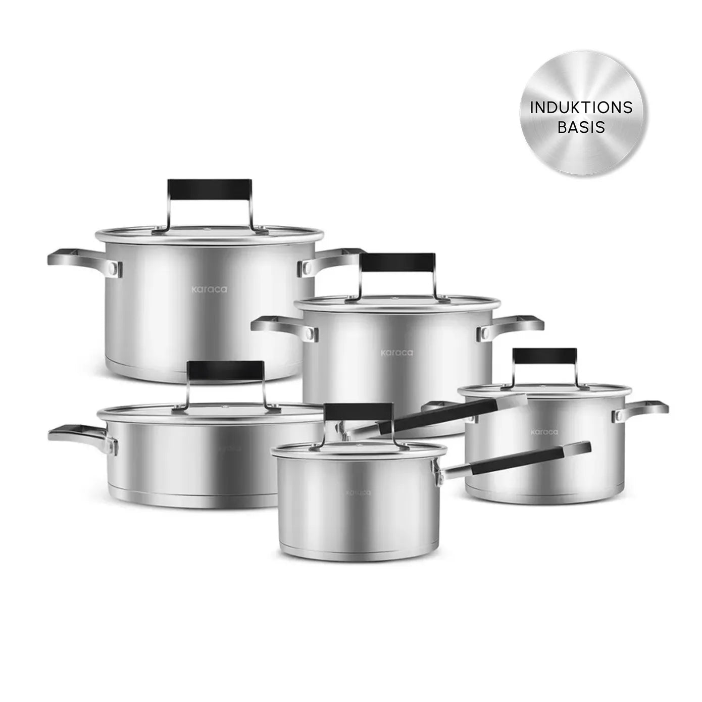 Karaca Eikki Stainless Steel Induction Cookware Set, 10 Piece